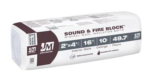 JM SAFB 6 X16 X48 26 67 Sqft Sound And Fire Batt Mineral Wool 